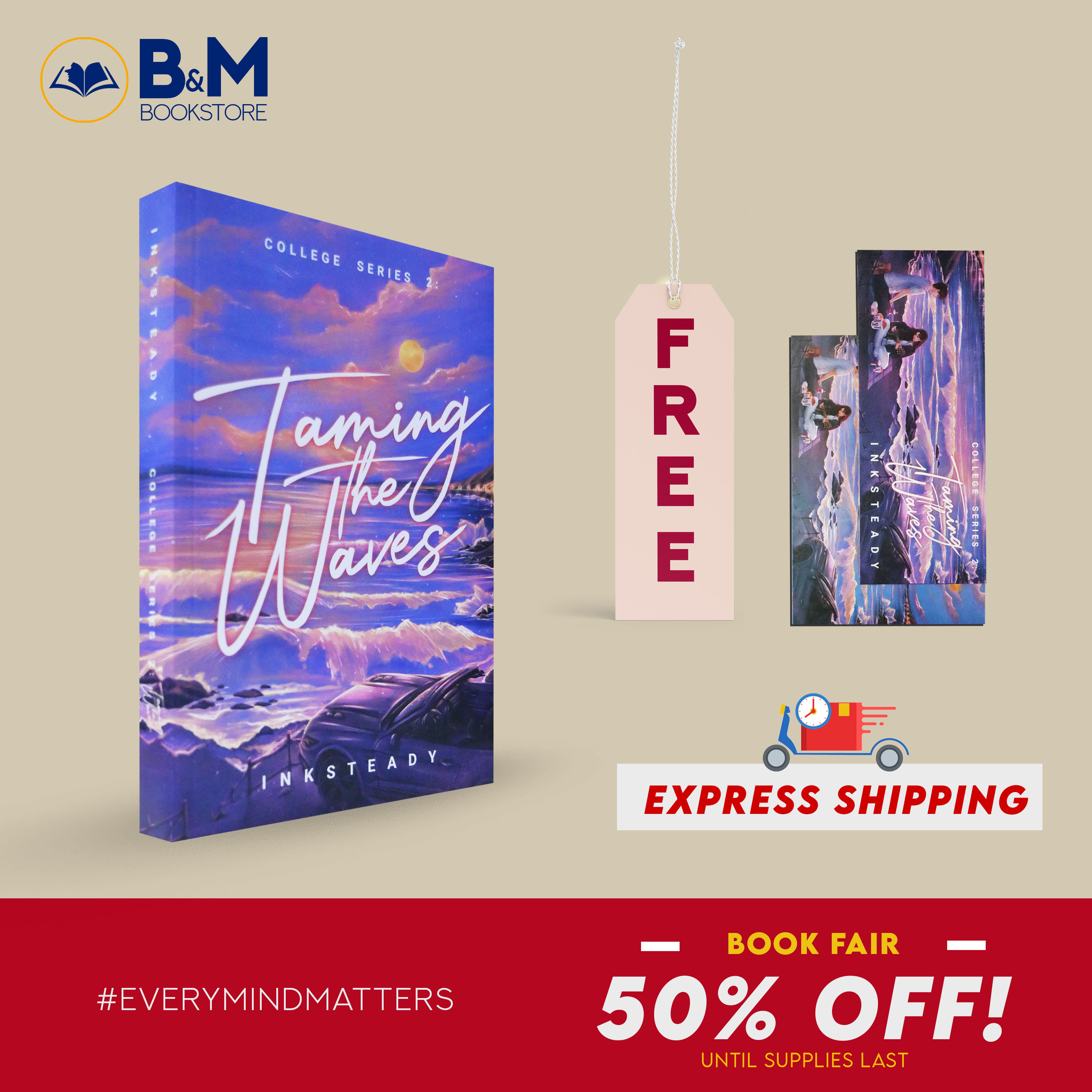 Taming The Waves by inksteady Fiction Book (Bulky & Cream) Paperback ...