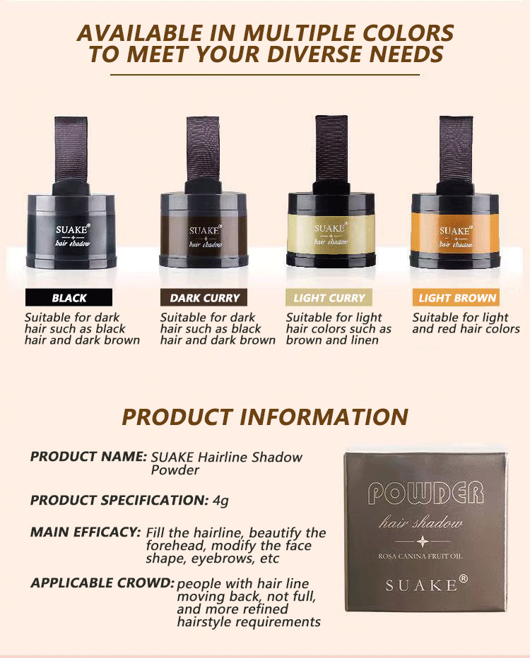 SUAKE Hairline Powder Hair Shadow Powder Shading Filling Forehead White ...