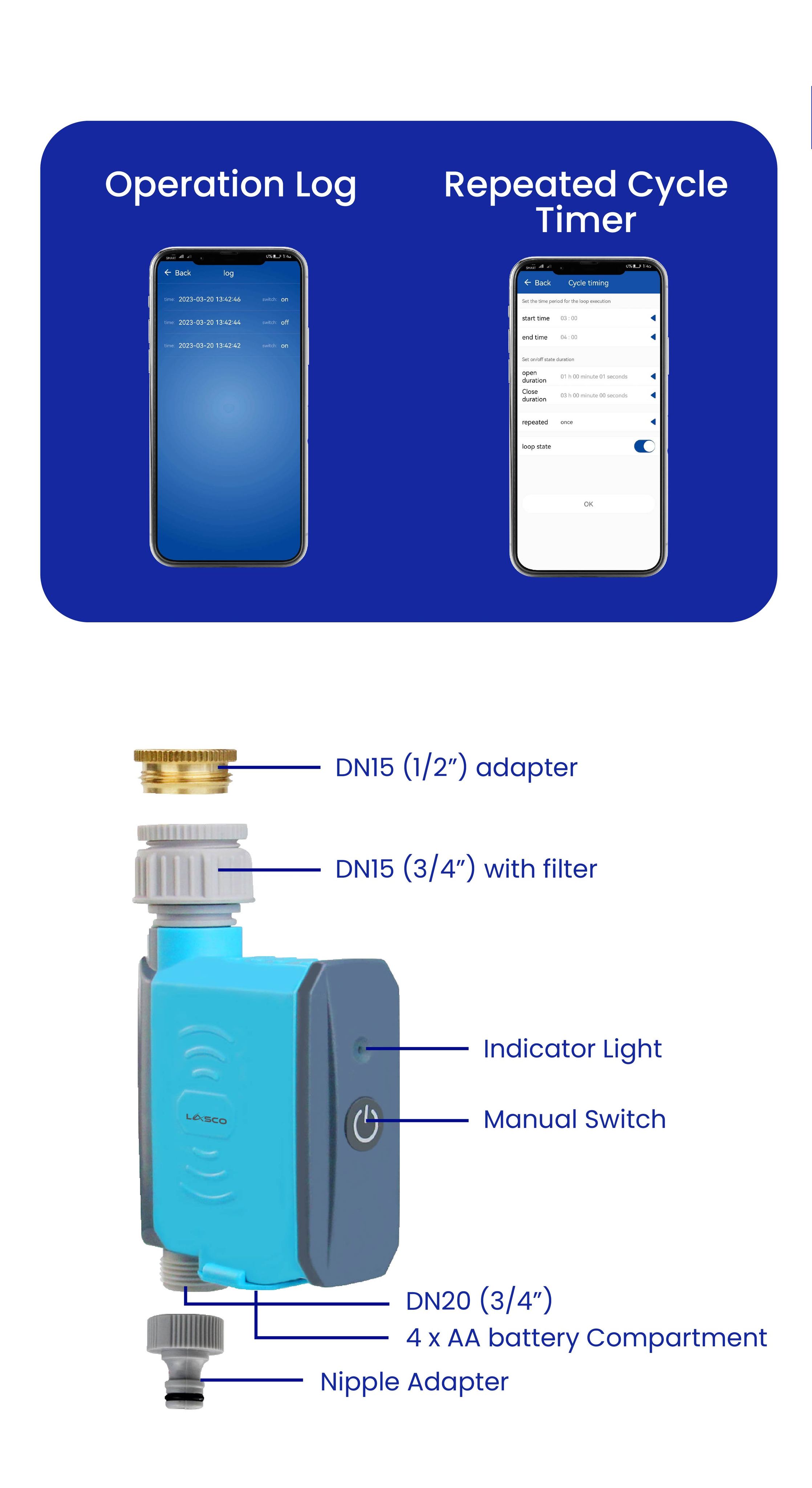 Lasco Bluetooth Water Hose Timer Select with or without Bluetooth ...