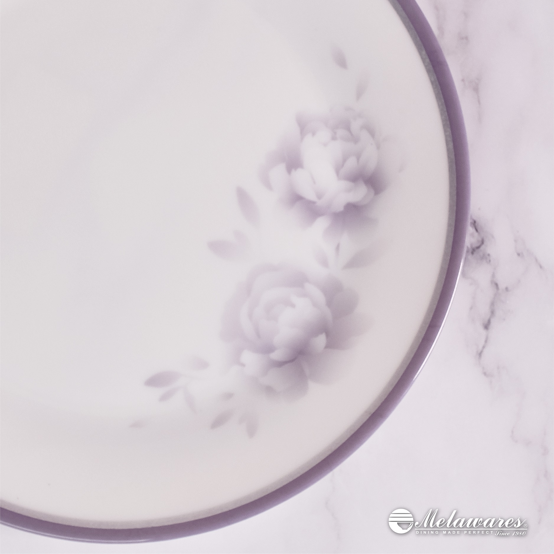 Melawares Grace 6pc 11 inch Melamine Plastic Round Dinner Plate with ...