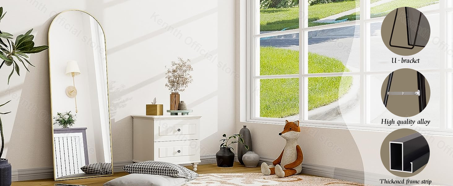 Full-length Mirror Whole Body Mirror HD 160*50cm,Fashionable Arched ...