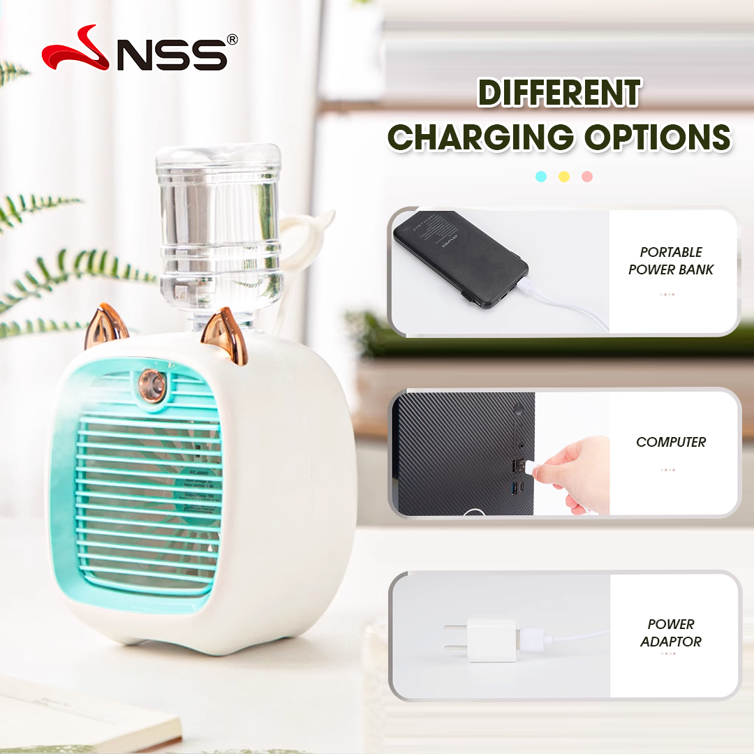 NSS Cold Fan Cooler Little Fox Portable Air Conditioner Battery Type ...