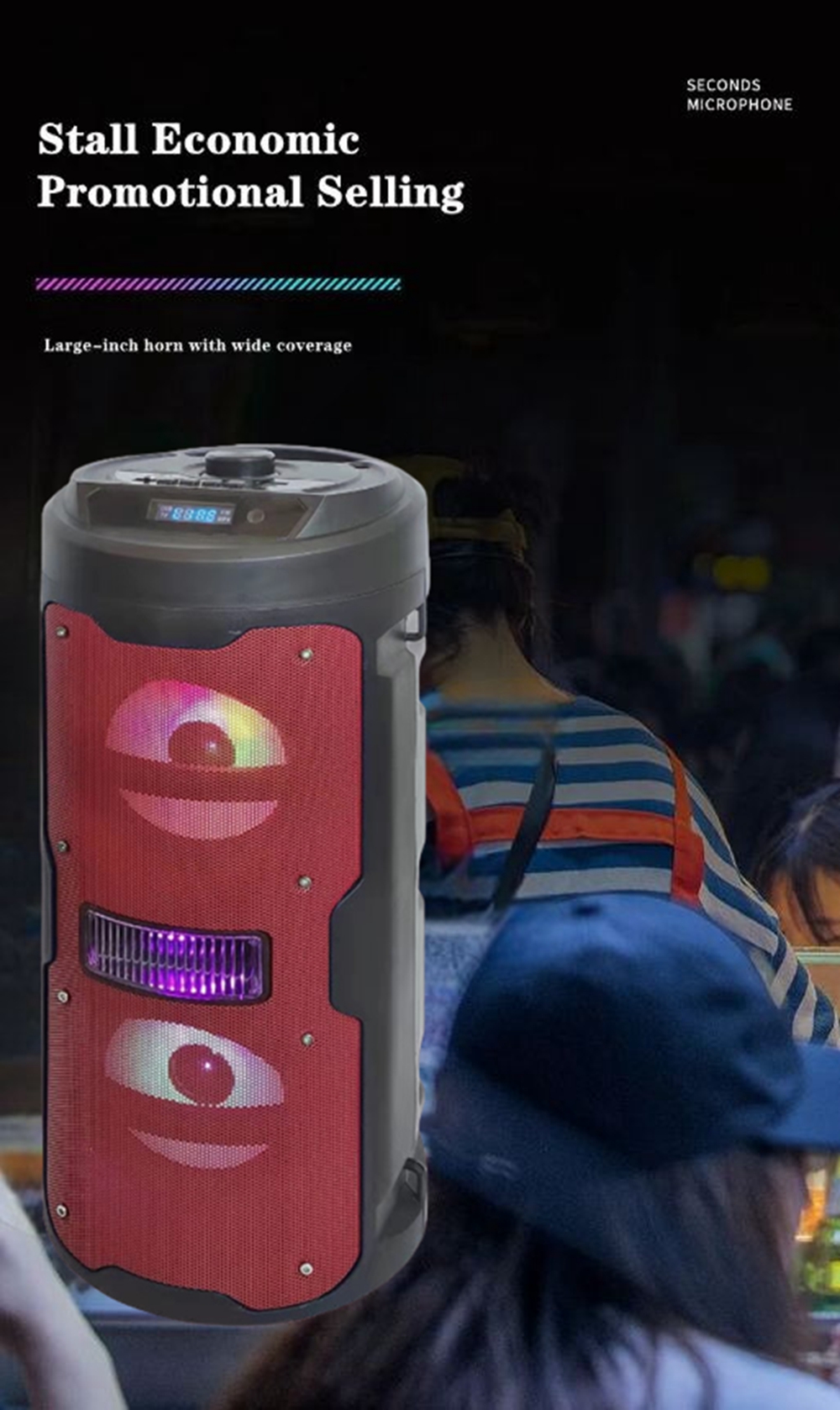 SK-1201 Wireless Portable BIG Karaoke Stereo Bluetooth Speaker with FREE Microphone | Shopee ...