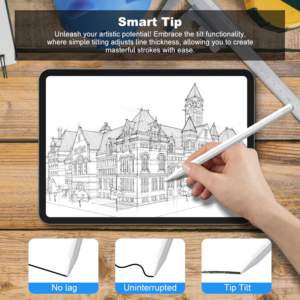 GOOJODOQ GD13 Pro Stylus Pen for iPad Pencil 1st 2 Air 6 5 4 Pro11 10th ...