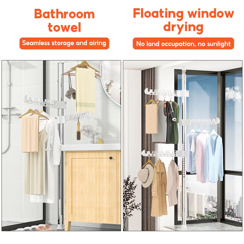 Adjustable Stainless Wall Clothes Rack Heavy Duty Sampayan Standing ...