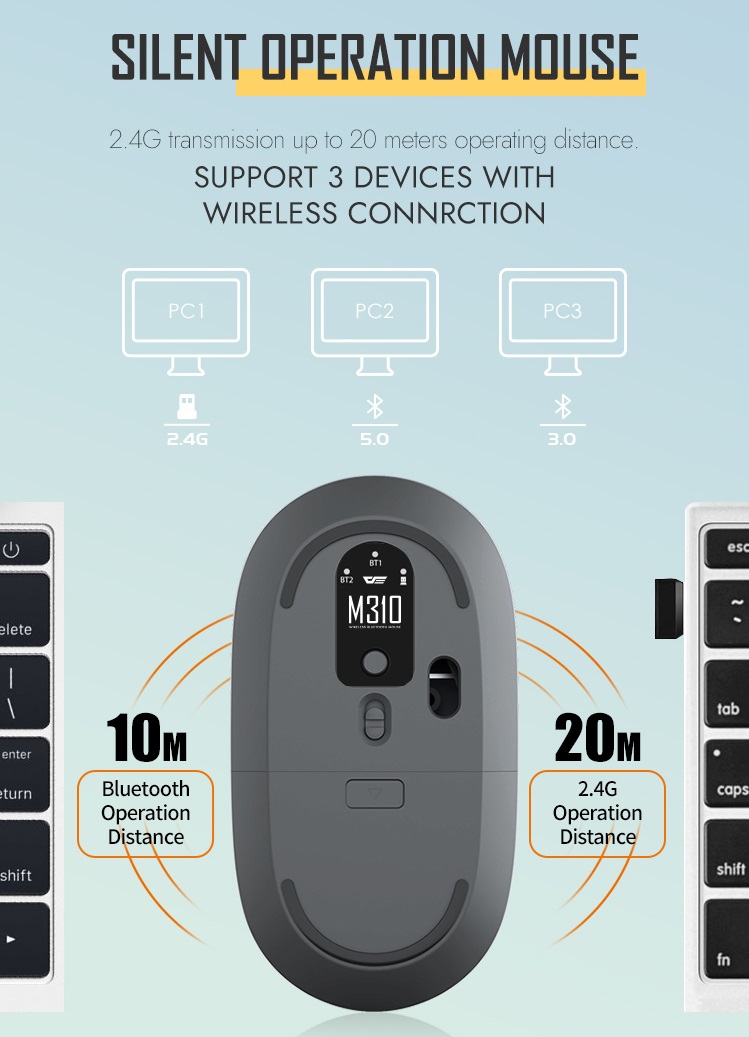 Darkflash M310 BT/2.4G Wireless Bluetooth Mouse | Shopee Philippines
