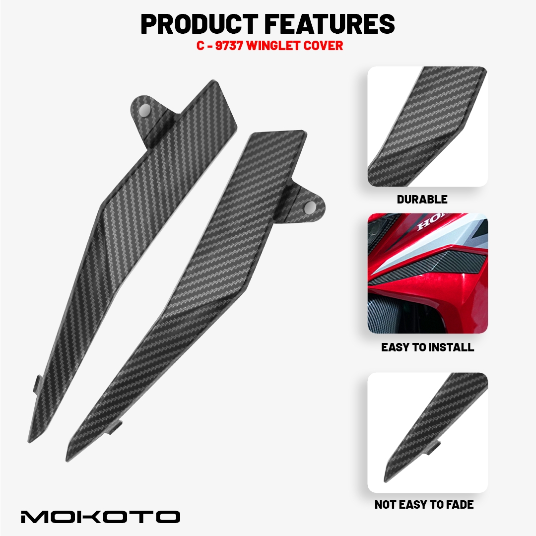 MOKOTO HONDA CLICK V3 FRONT SIDE GARNISH WINGLET COVER FOR HONDA CLICK ...