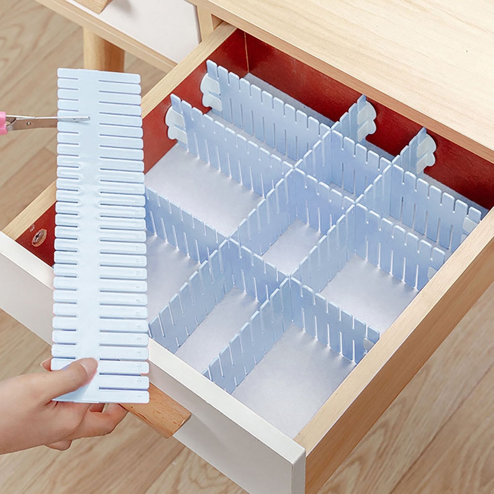 4Pcs Drawer Storage Partition Board Clothing Socks Classification Grid ...