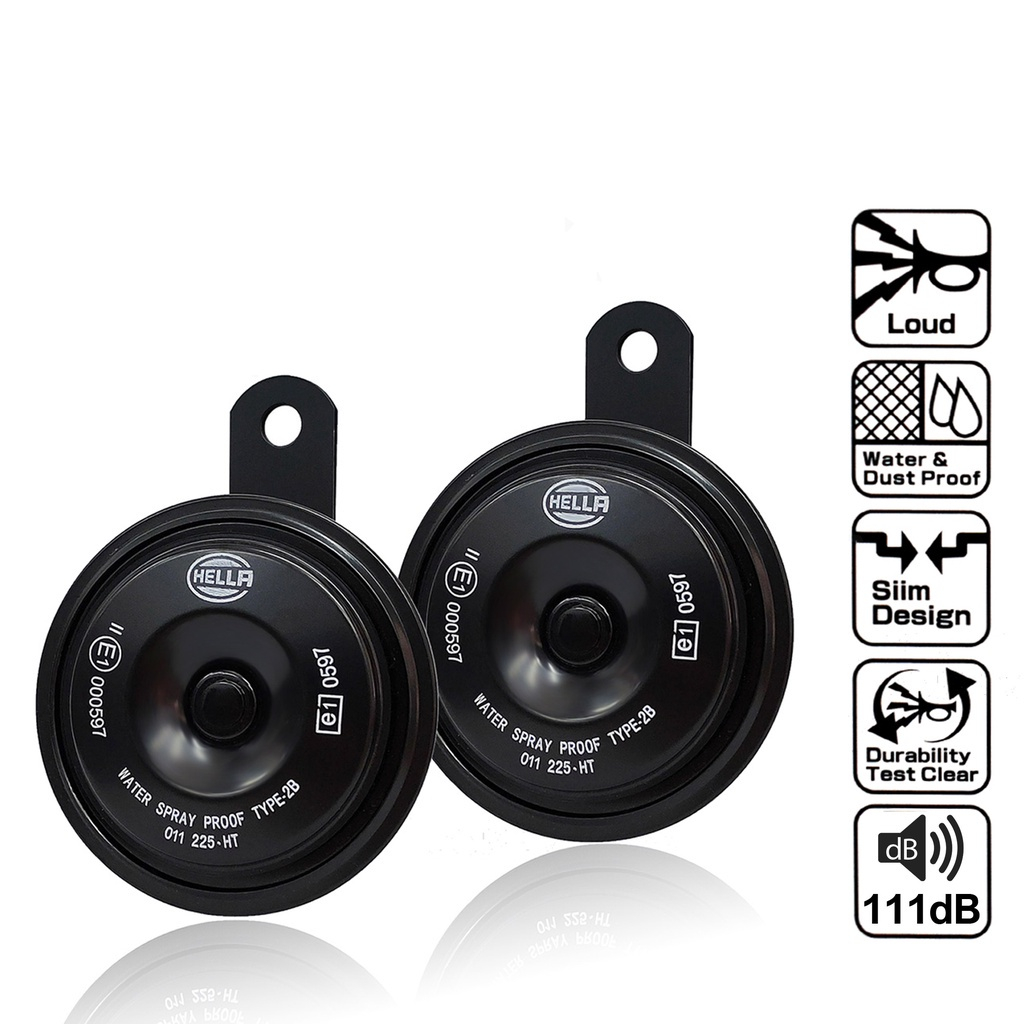 Motorcycle Car HELLA HORN Original Horn Set 360Hz / 430Hz 111dB 12V ...