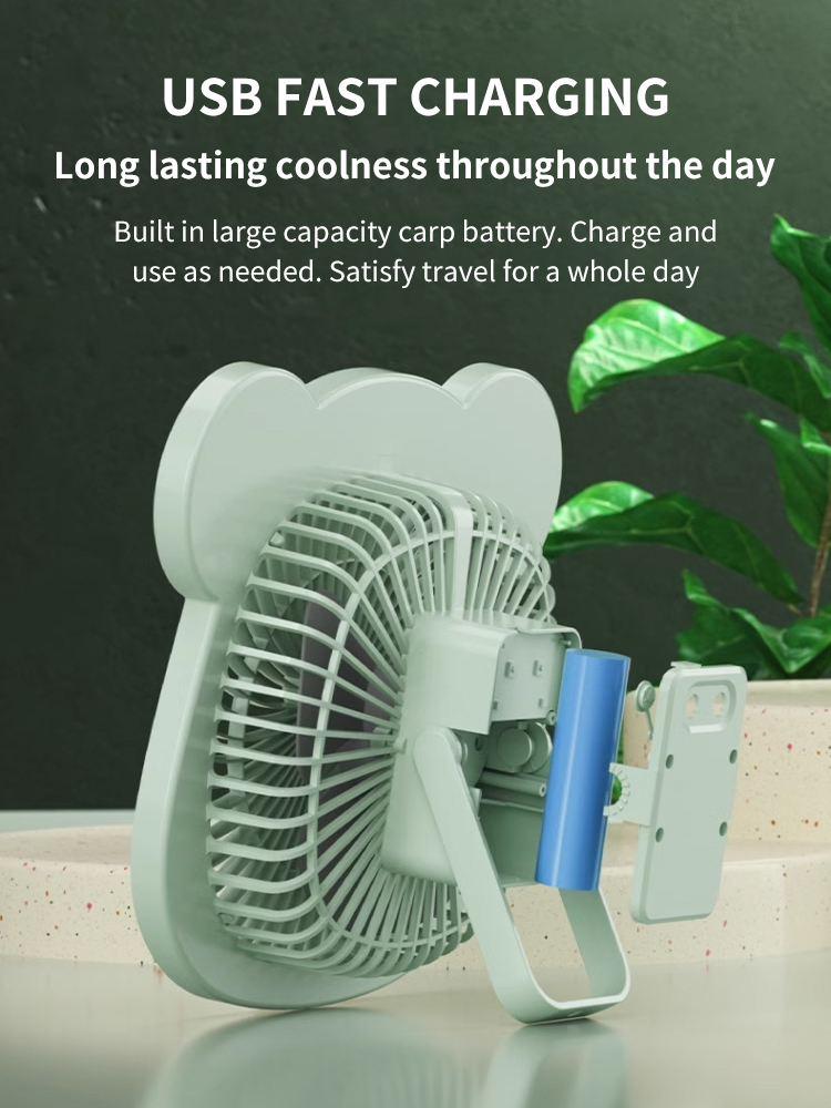 ICON Mini Fan USB Charging Fan 360° Rotating Electric Fan Portable ...