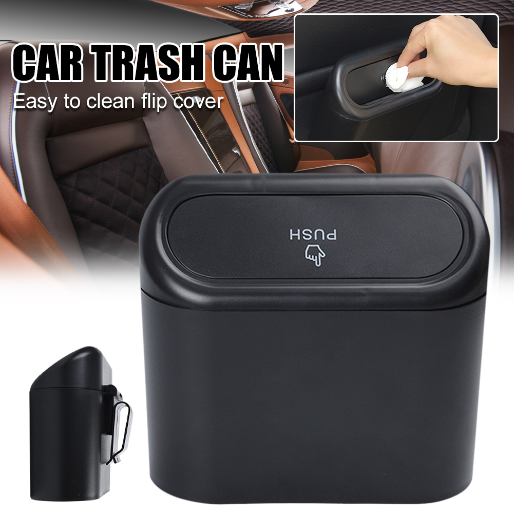 Portable Wastebasket Trash Can Auto Storage Bin Car Side Door Hanging ...
