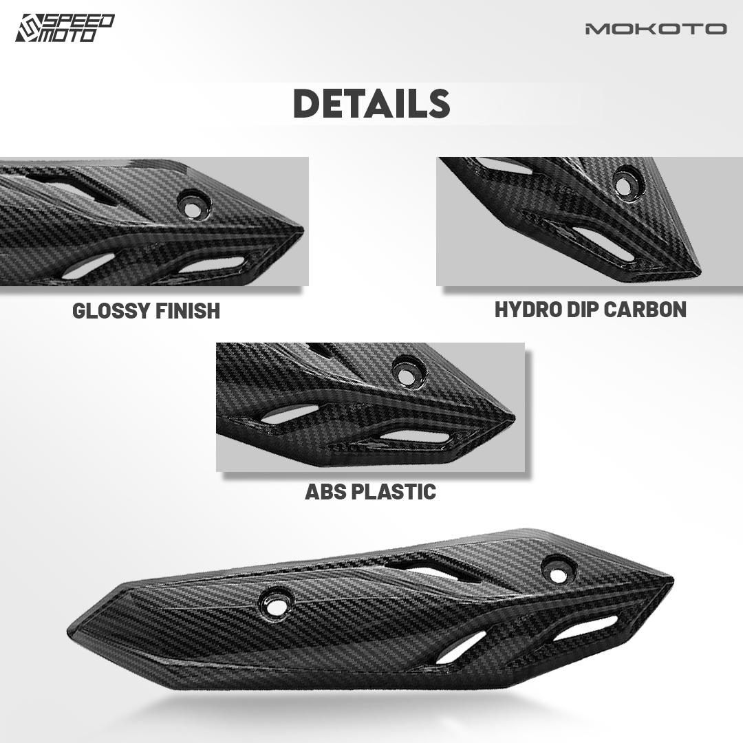 MOKOTO HONDA BEAT FI V3 MUFFLER COVER CARBON EXHAUST PIPE HEAT GUARD ...