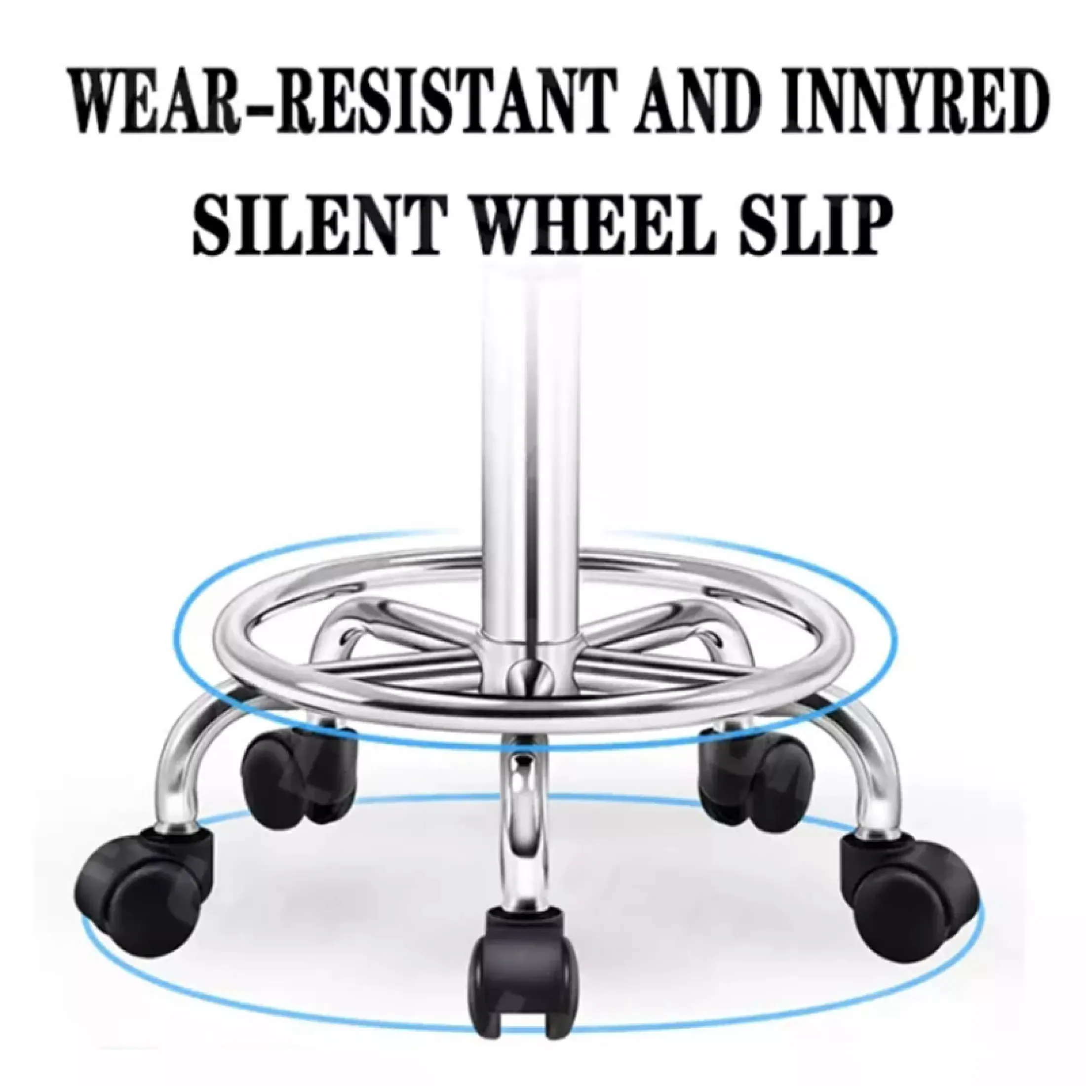 【Fast Delivery】Salon Stool Working Chair Ergonomics Round Stool Leather ...