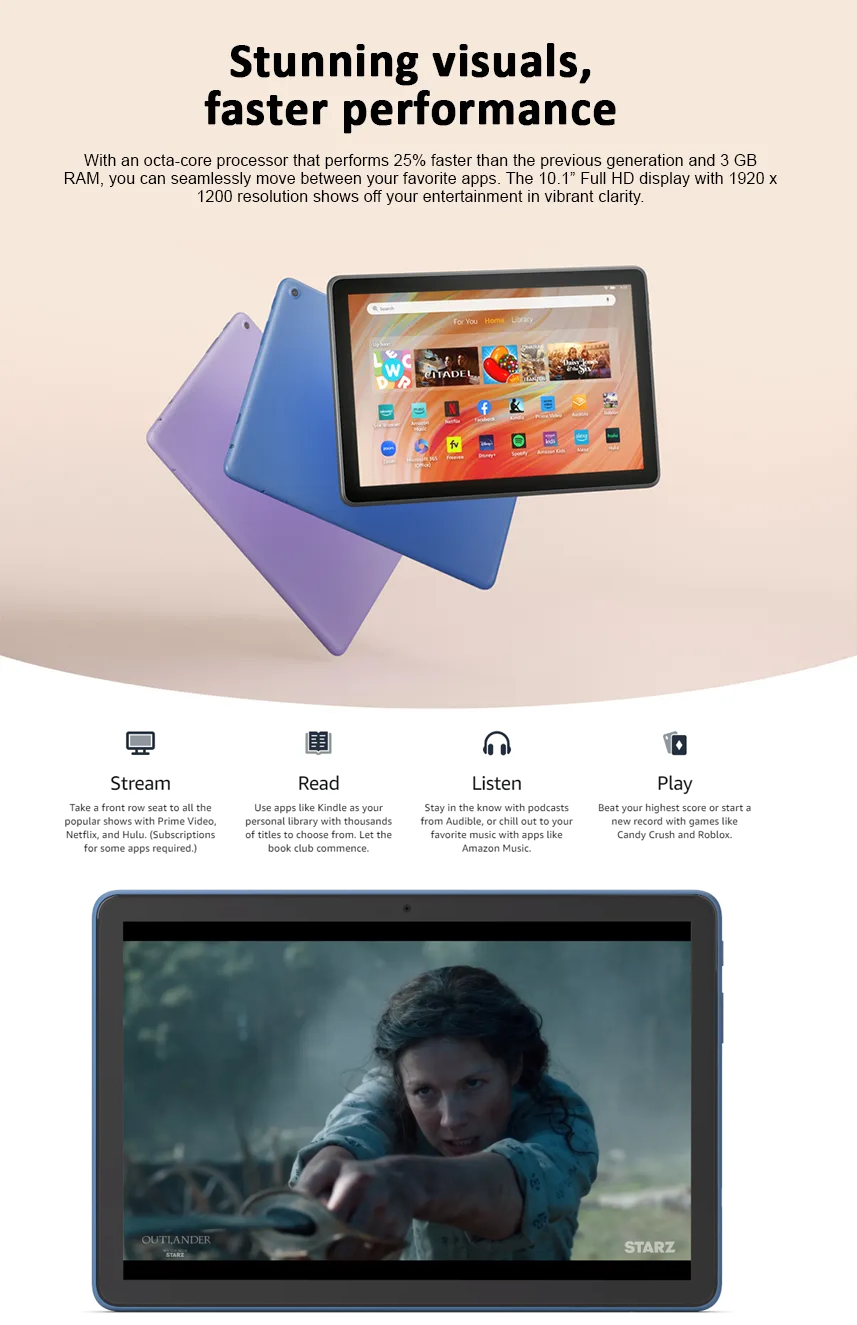 Amazon Fire HD 10 - 10.1" Tablet 13th Gen (2023 Release) 32GB | Shopee ...