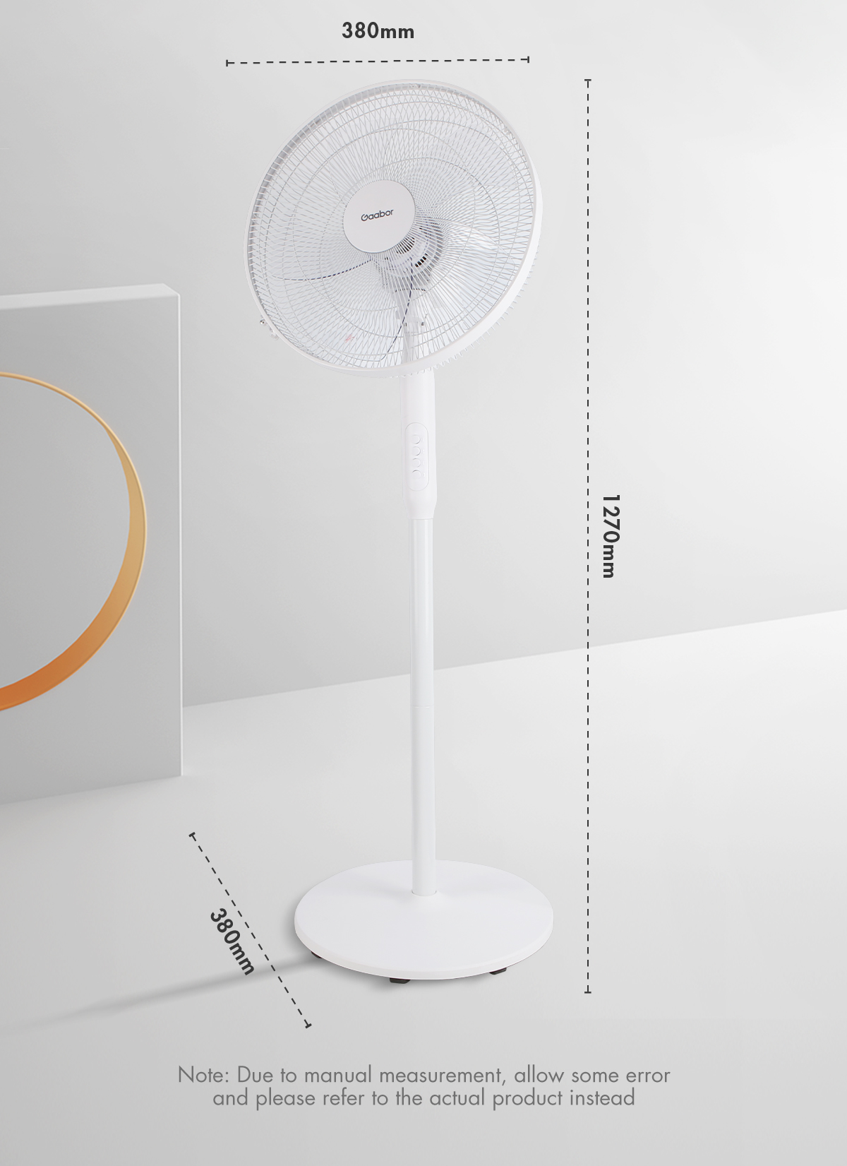 Gaabor Fan Height Adjustable As Desk Fan & Floor-Standing Fan Wide ...