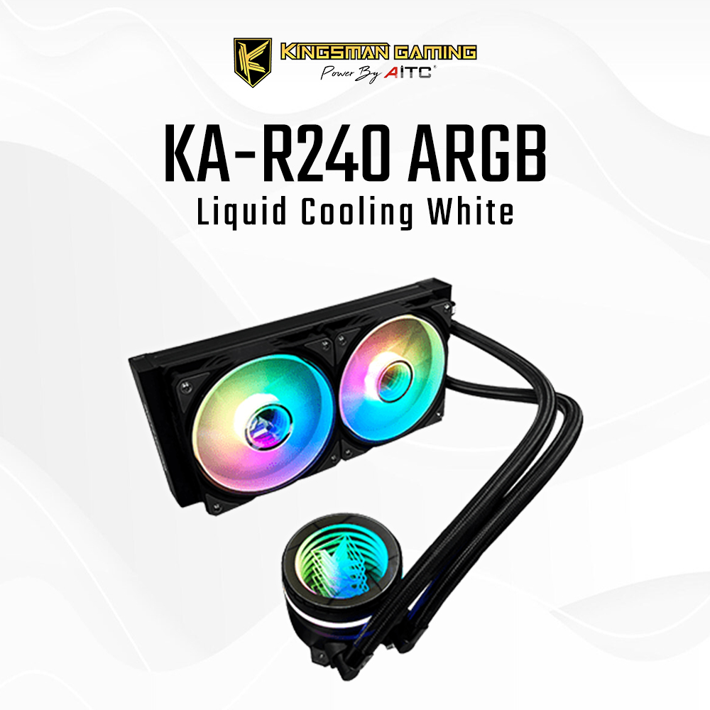 EasyPC| Kingsman KA-R240 cpu liquid cooler | ARGB| Black and White ...