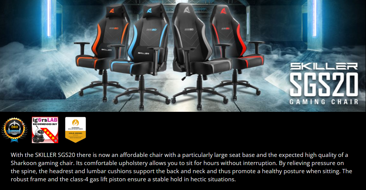 Itw | Sharkoon Skiller SGS20 Leather Gaming Chair (Black/Orange ...