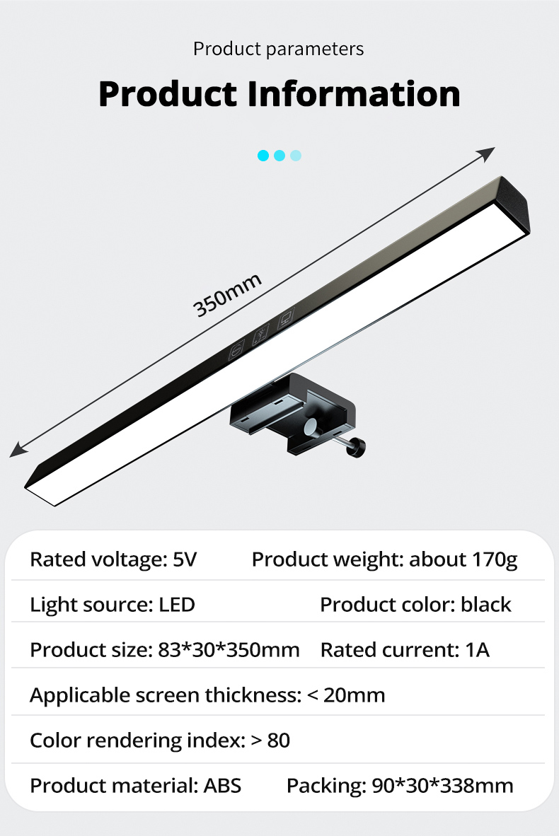 50/35cm Monitor Light Bar Laptop PC Screen Light Hanging Computer ...