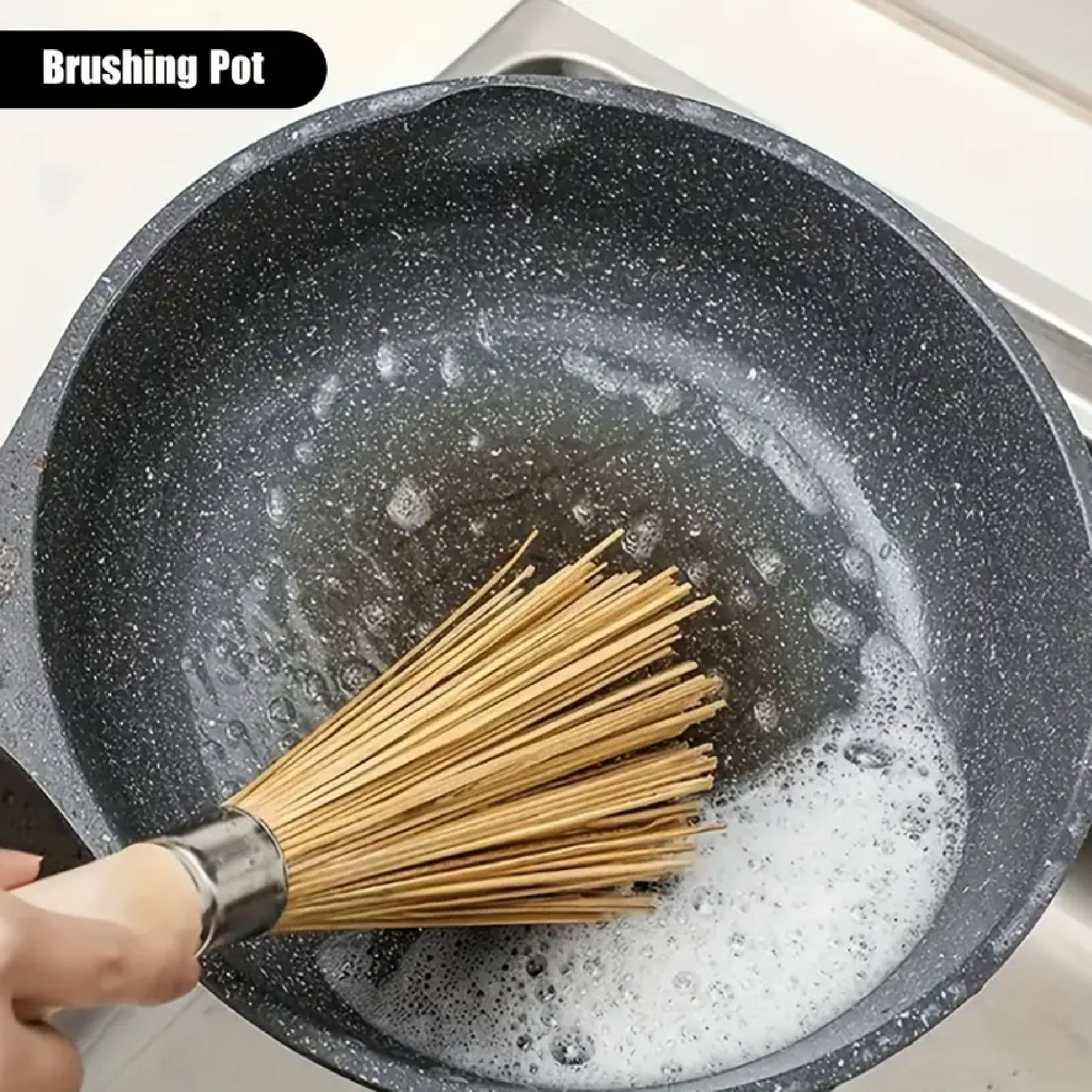 Bamboo Wok Brush Cooking Clean Tool Utensils Restaurant Kitchen Gadget ...