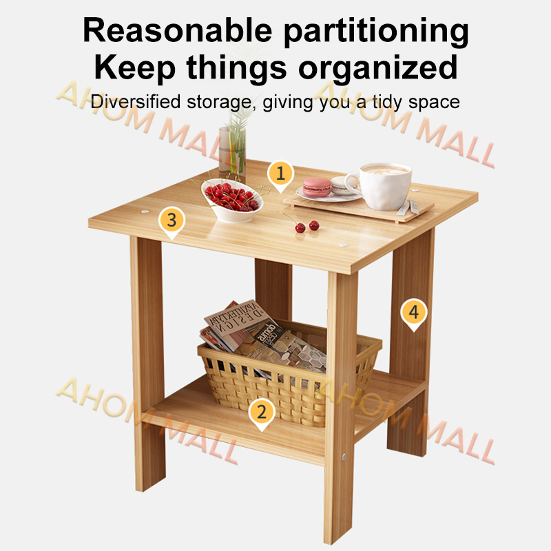 Nordic Bedside Table Small Square Desk Coffee Table Simple Sofa Side ...