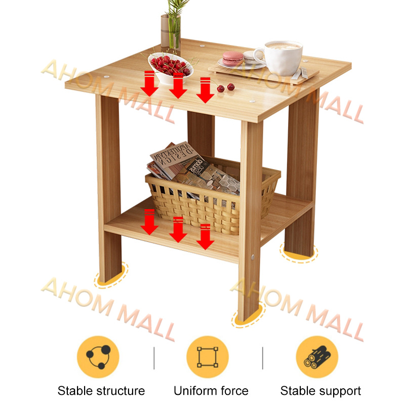 Nordic Bedside Table Small Square Desk Coffee Table Simple Sofa Side ...