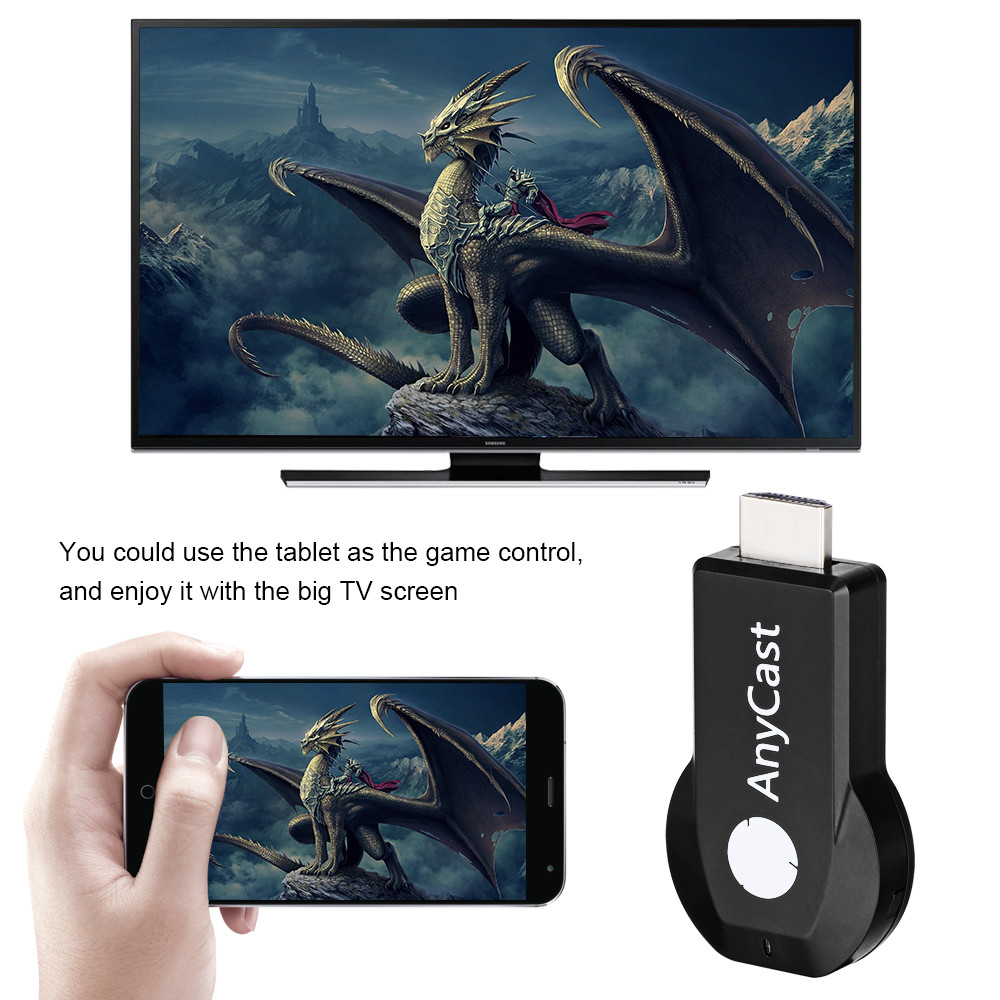 AnyCast Chromecast M9 PLUS TV Stick WiFi Dongle Receiver 1080P Display ...