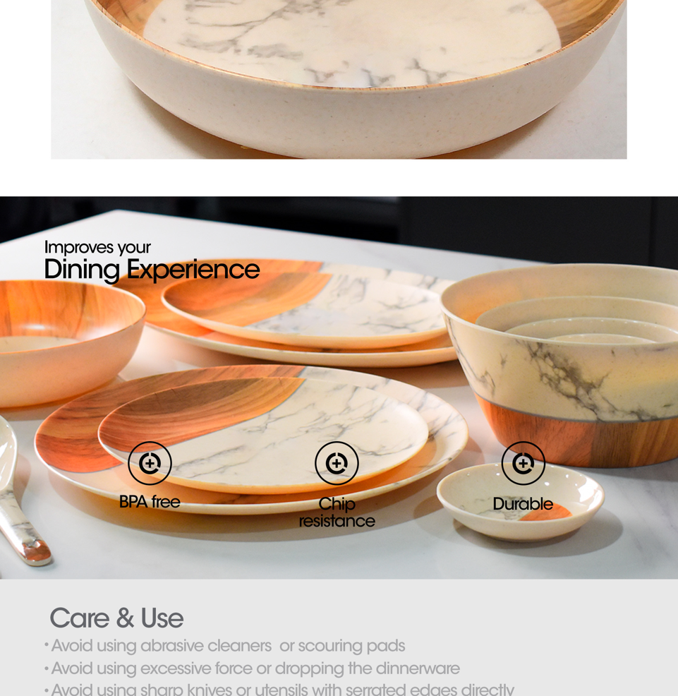 SLIQUE Melamine Dinner Plate, Serving Plate, Dessert Plate, Bowl ...