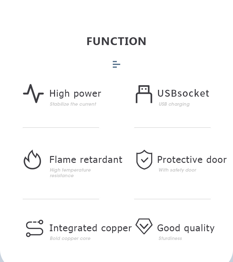Zeus Power Universal Socket Extension Moveable Multi Function Socket W Usb Socket Extension