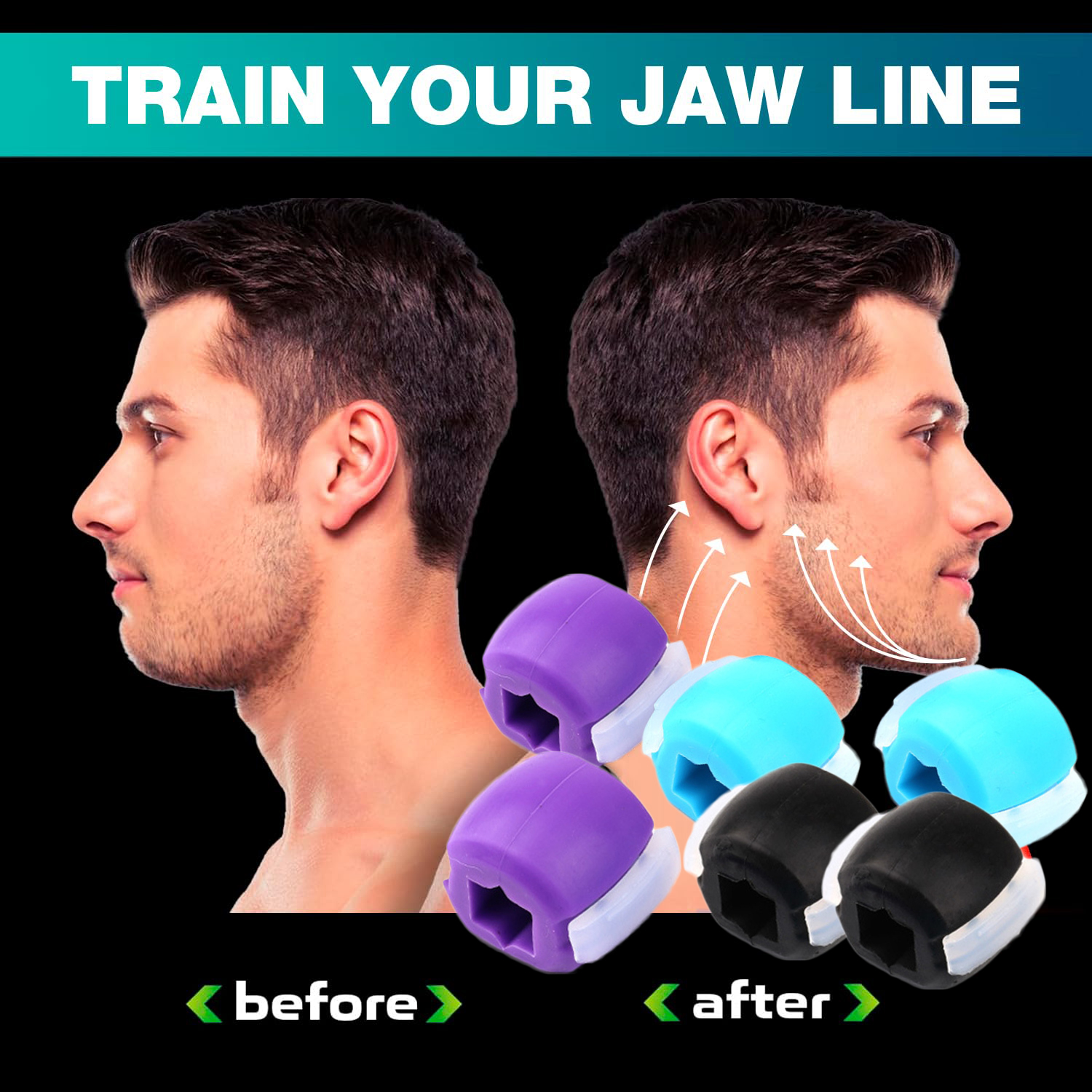 Jawline Exerciser Chew Jaw Trainer Jawline Jaw Exerciser Silicone ...