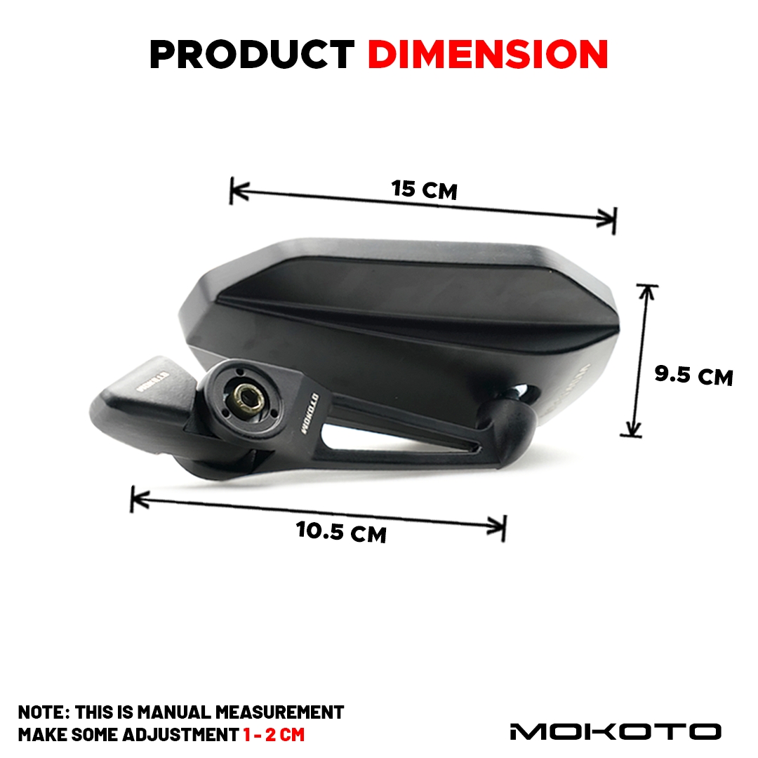 MOKOTO ALLOY SIDE MIRROR SMOKE TINT NON-GRADED REAR VIEW MIRROR ...
