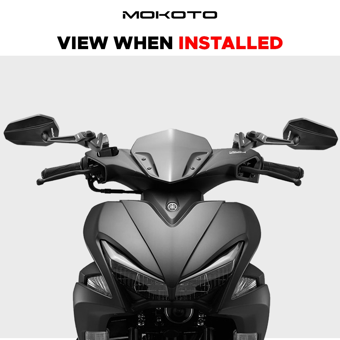 MOKOTO ALLOY SIDE MIRROR SMOKE TINT NON-GRADED REAR VIEW MIRROR ...