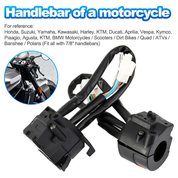 Left And Right Switch Universal Motorcycle Handlebar Mount On Off ...
