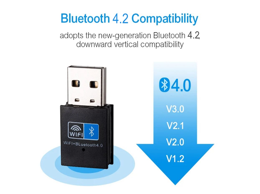 150Mbps Usb Wifi + Bluetooth4.2 2.4G Dongle Pc Lan Ethernet Wifi Receiver 2 In 1 Adapter ...