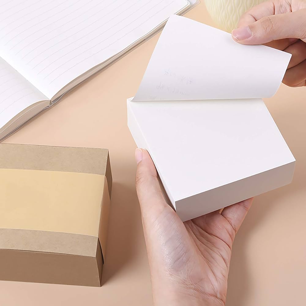 400Sheets Sticky Note 9.7cm Large Memo Notepad Thickened Square Student ...