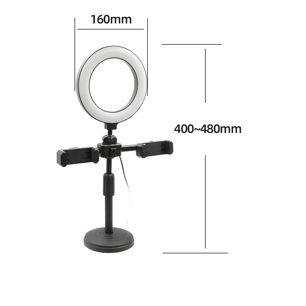 6-inch Ring Light Multi-Position Desktop Fill Light Live Beauty Light ...