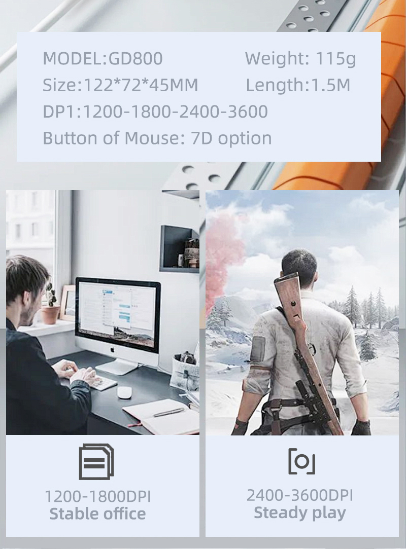 Zeus GD-800 Transparent LED Gaming Mouse Wired Mouse | Shopee Philippines