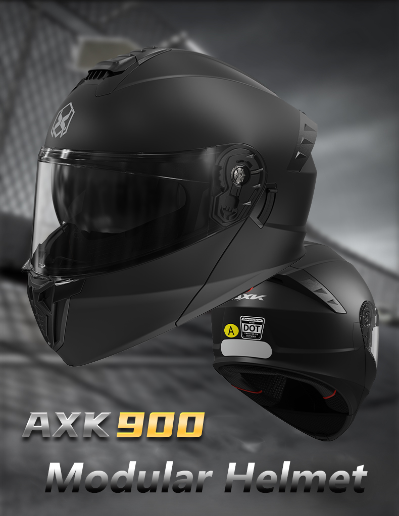 AXK 900 Motorcycle Helmet Modular Helmet Open Half Face Helmet Off Road ...