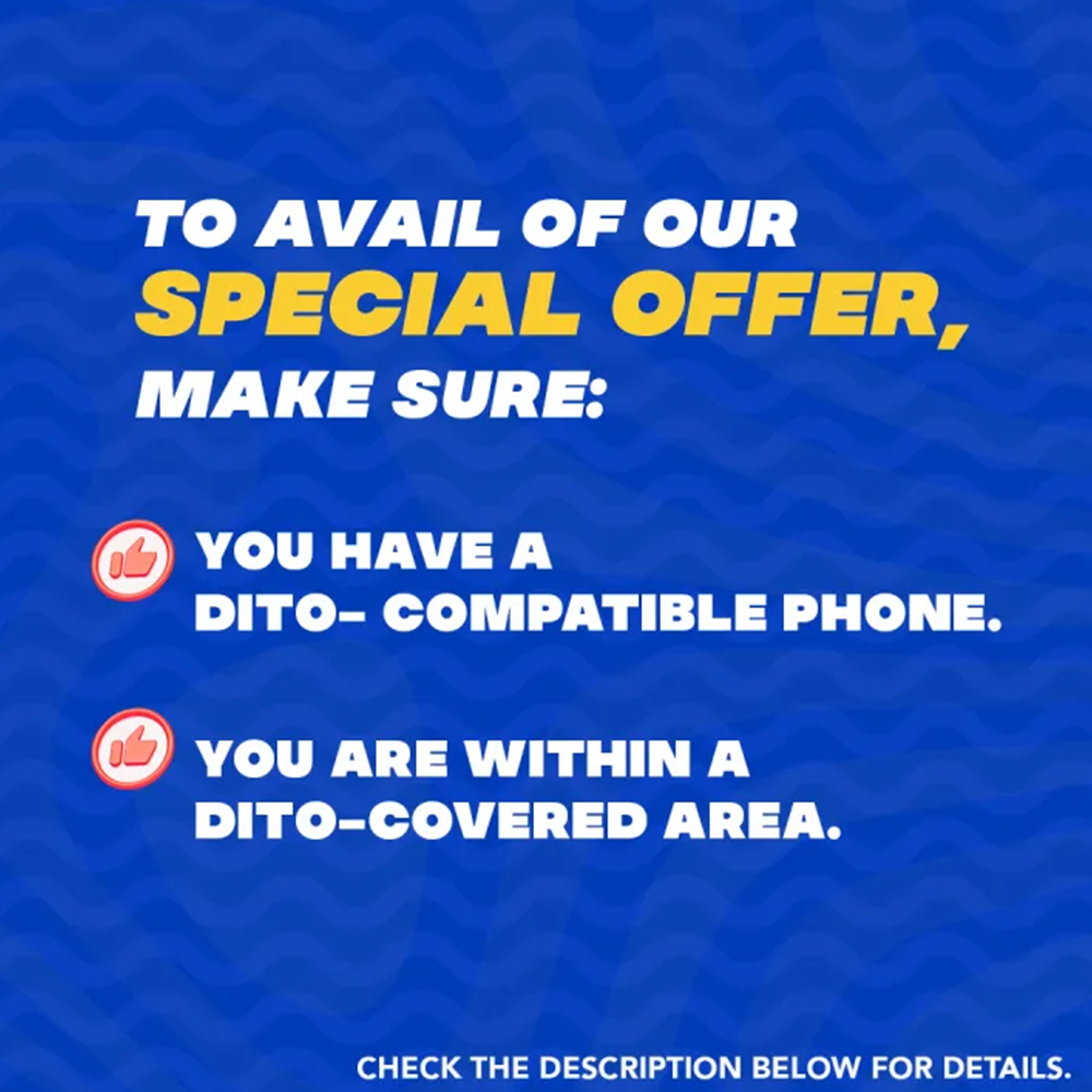 DITO Level-Up 199 SIM Pack with P1,000 worth of Bonus Load | Shopee ...