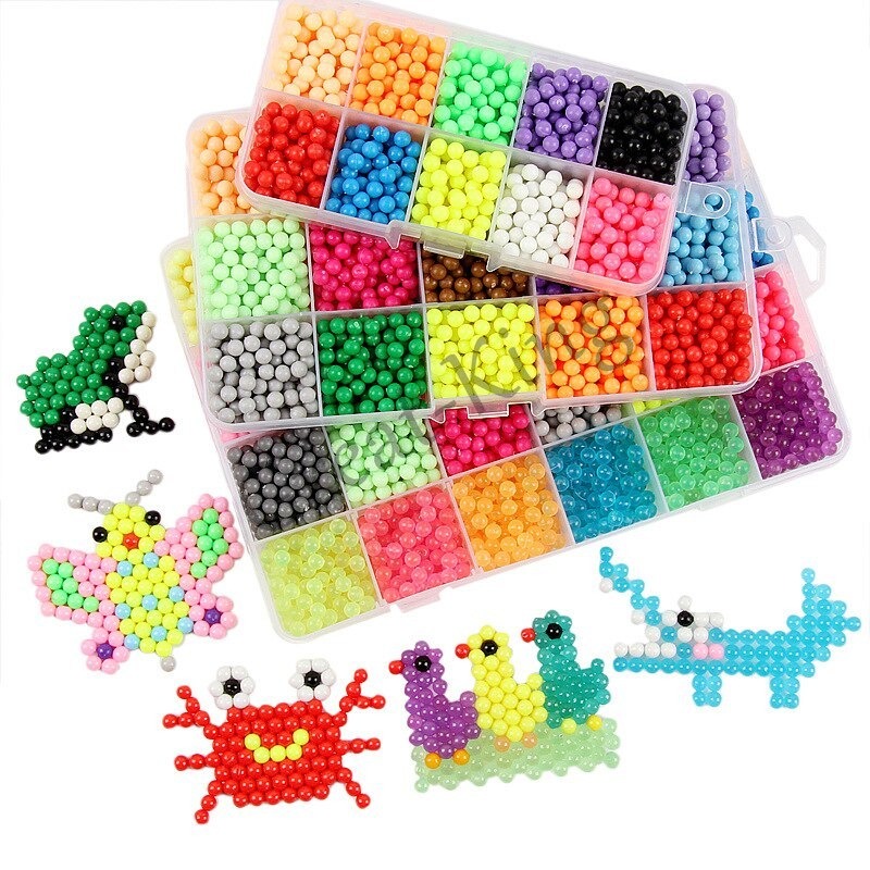 DIY Puzzle Beads Toys Water Sticky Beads Crafts Set Bracelet keychains ...