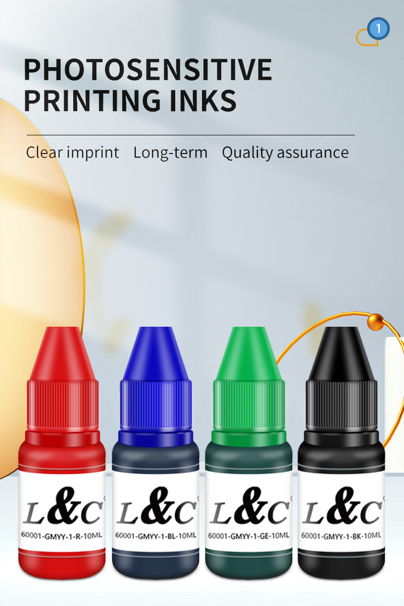 L&C 10m Oil Based Photosensitive Stamp Ink For Company Stamps & Self ...