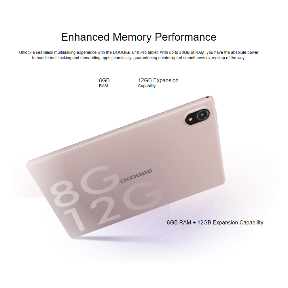 DOOGEE U10 Pro Tablet | 20GB RAM (+12GB Extended) + 128GB | Quad-Core ...