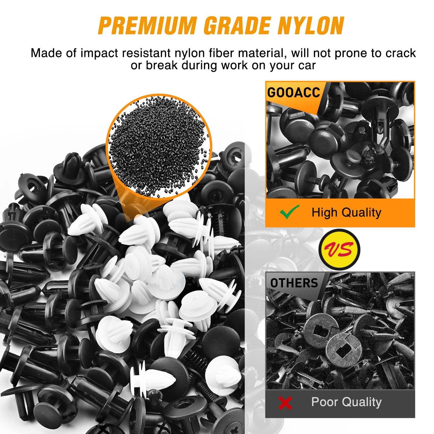 100 Pcs Bumper Clips Car Clips Universal Nylon Car Rivets Fasteners ...