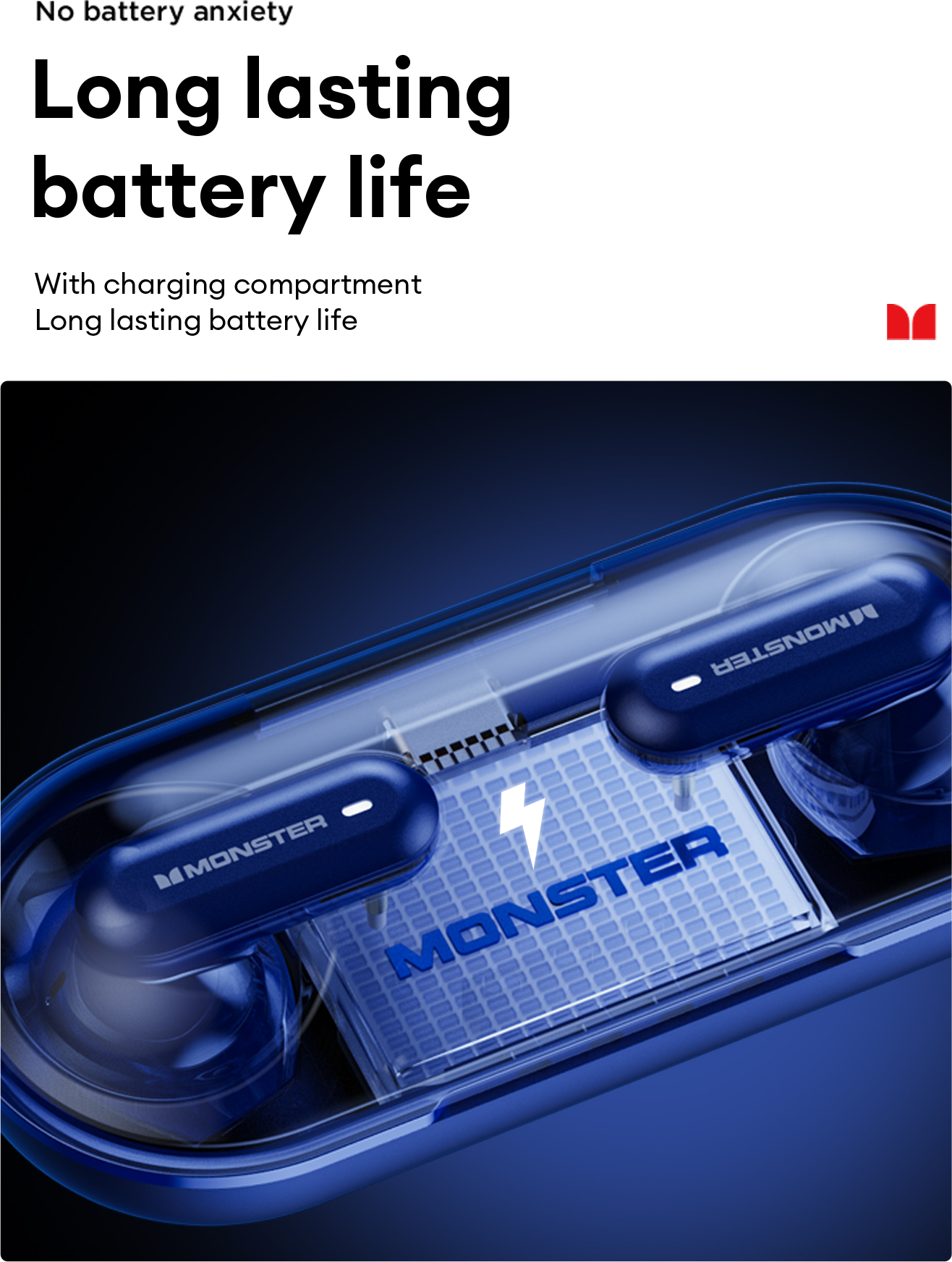 Monster XKT25 BT5.4 Wireless Bluetooth Earbuds Noise Reduction Low ...