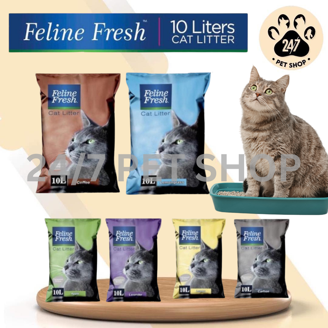 Feline Fresh Cat Litter Sand 10L Cat Sand Clumping Bentonite Pink Sand ...