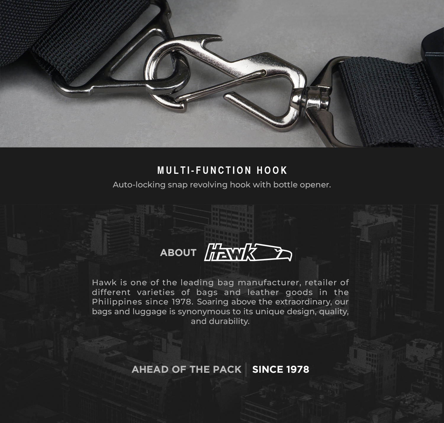 Hawk 5823 Body Bag with VIRUPRO Anti-Microbial Protection | Anti-Theft ...