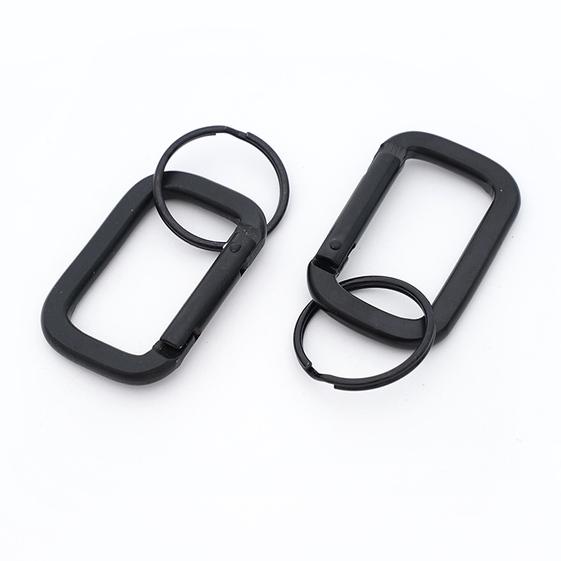 Square-Ring Buckles Spring Carabiners Snap Hooks Clip Keychains Outdoor ...