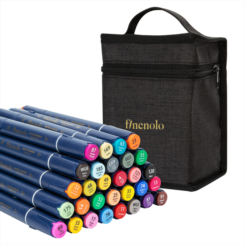 Finenolo by Deli Marker Pen 30/40/60/80 Colors Alcoholic Marker School ...