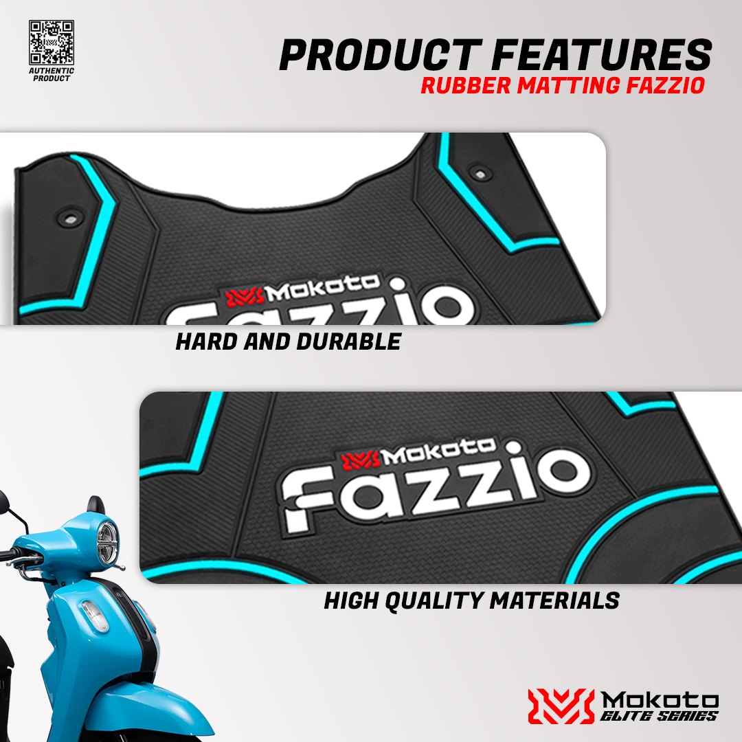 MOKOTO ELITE SERIES YAMAHA MIO FAZZIO FOOTBOARD RUBBER MATTING W ...