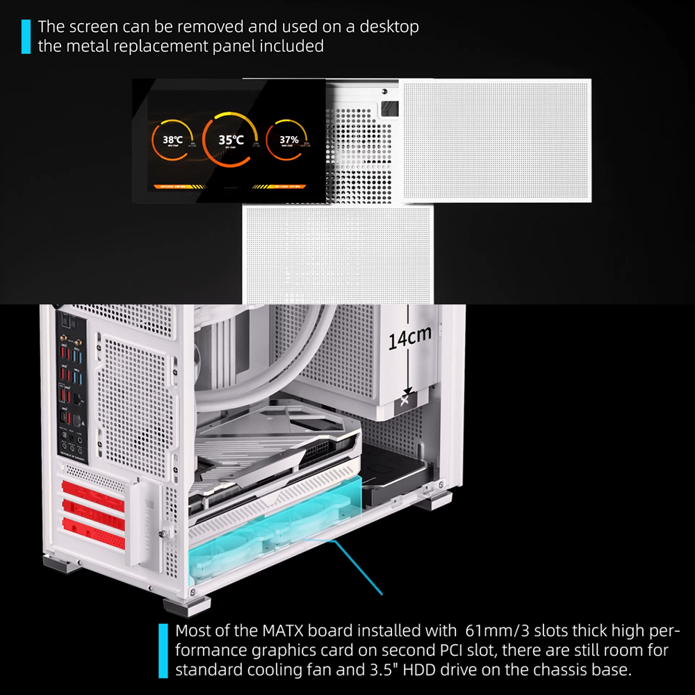 EasyPC| Jonsbo D31and D41 Mesh Screen gaming pc case| Micro ATX| White ...