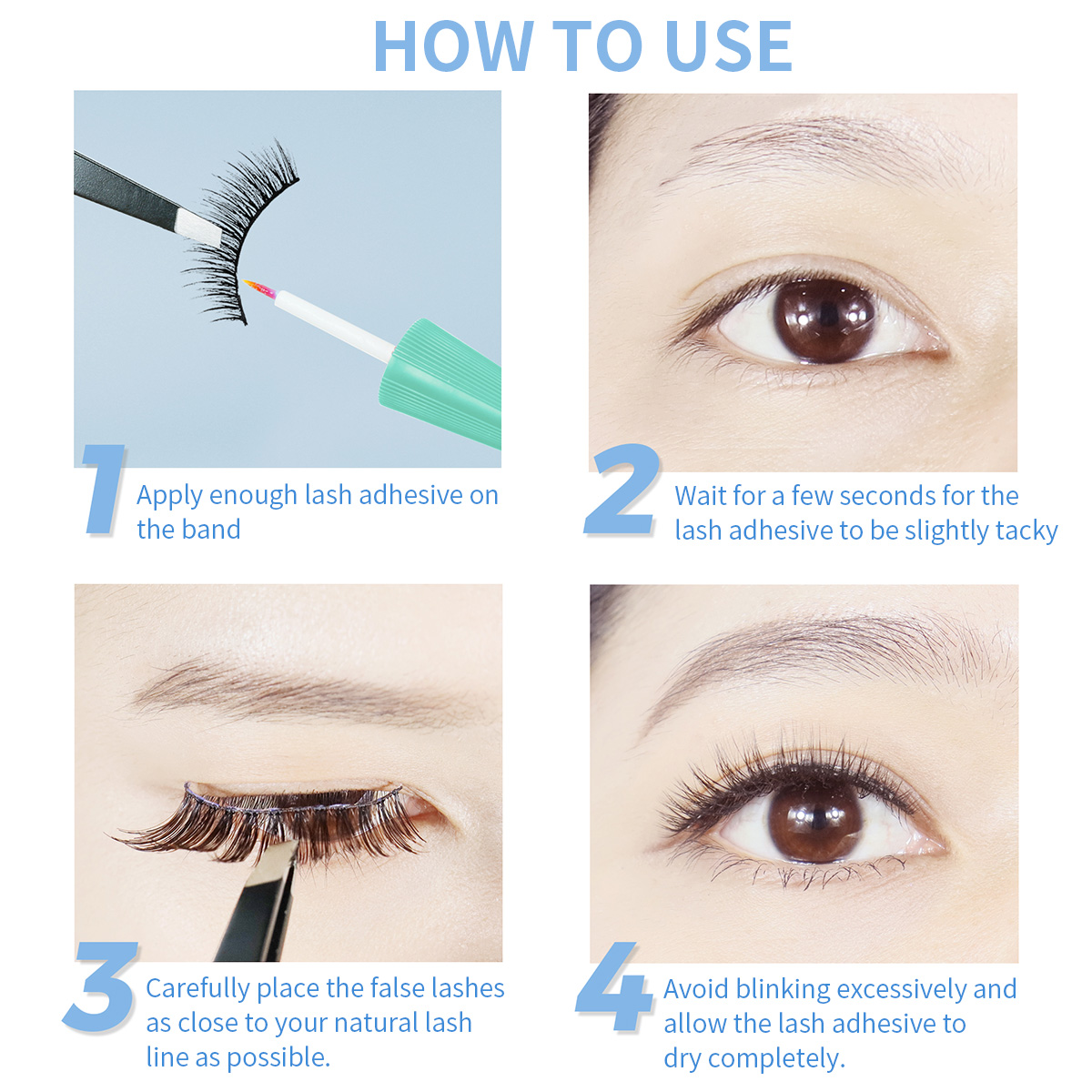 GLAMFIX Lash on Fleek | Perfect Blink Lashes + Eyelash Adhesive ...